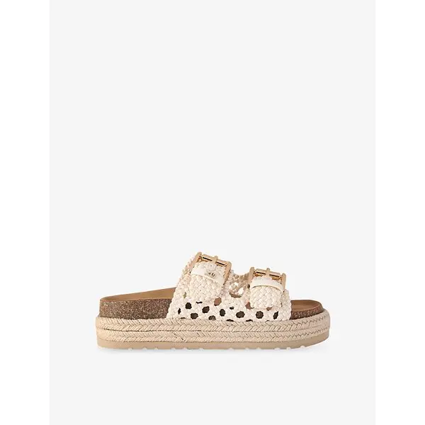 Kurt Geiger Raquel Woven Sandals - Cream