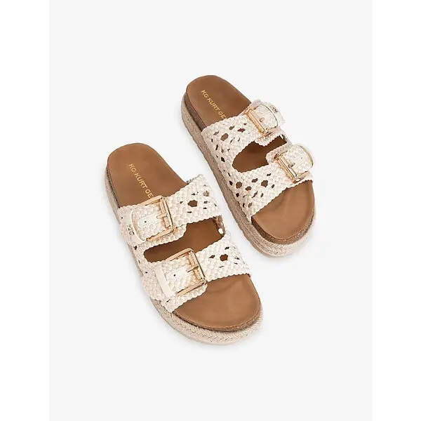 Kurt Geiger Raquel Woven Sandals - Cream
