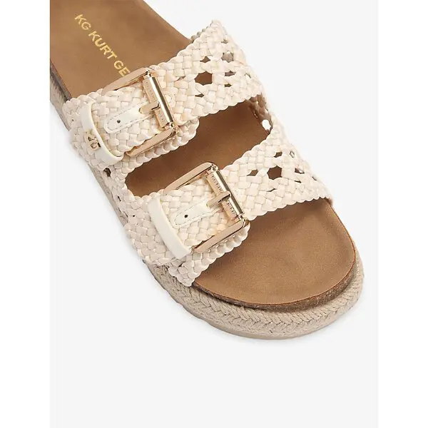 Kurt Geiger Raquel Woven Sandals - Cream
