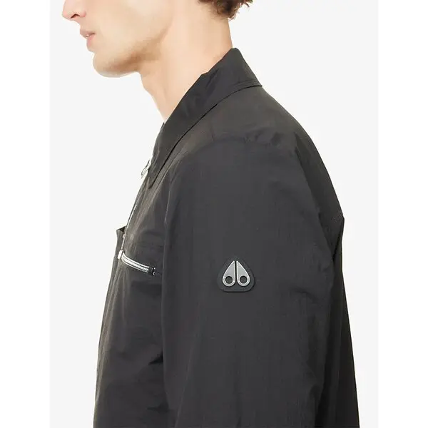 Moose Knuckles Topflight Logo-patch Shell Shirt Jacket