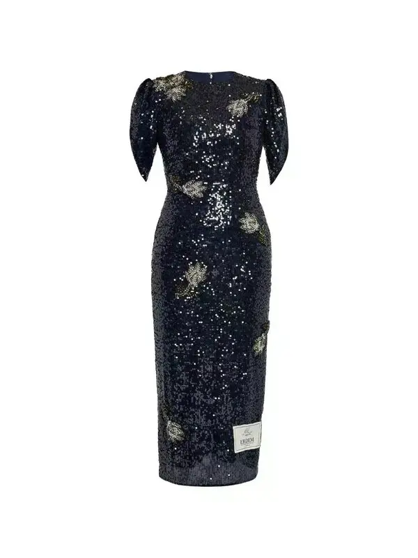 Erdem Sequined Midi Dress - Blue