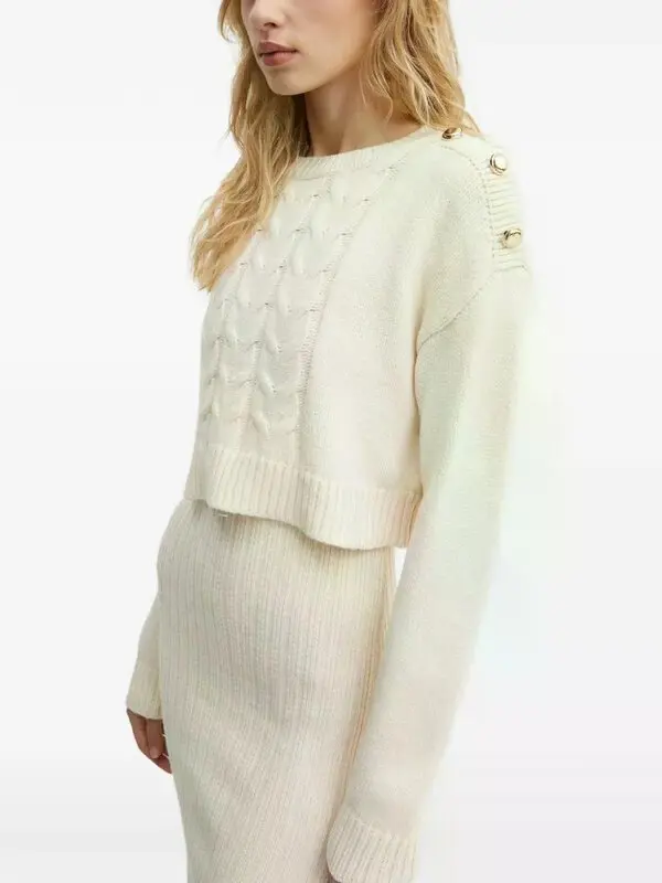 MORGAN Knitted Midi Dress And Sweater Set
