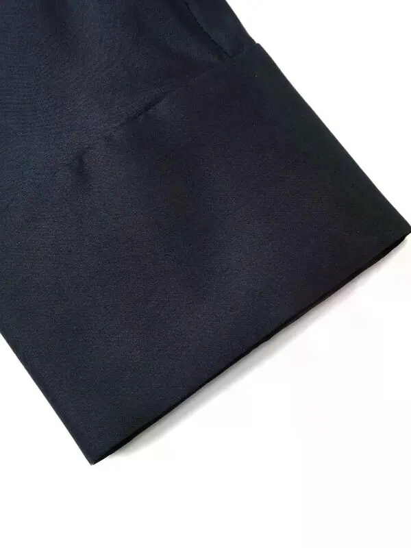Shanghai Tang Silk Mandarin Collar Blouse - Blue