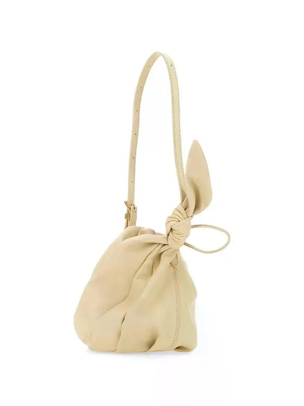 ROTATE BY BIRGER CHRISTENSEN Bon Bon Knot Leather Shoulder Bag - Neutrals