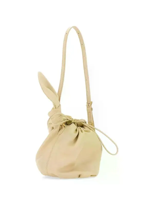 ROTATE BY BIRGER CHRISTENSEN Bon Bon Knot Leather Shoulder Bag - Neutrals