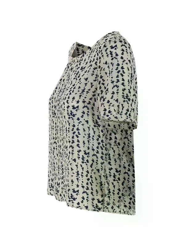 KAOS Printed Round-neck Blouse