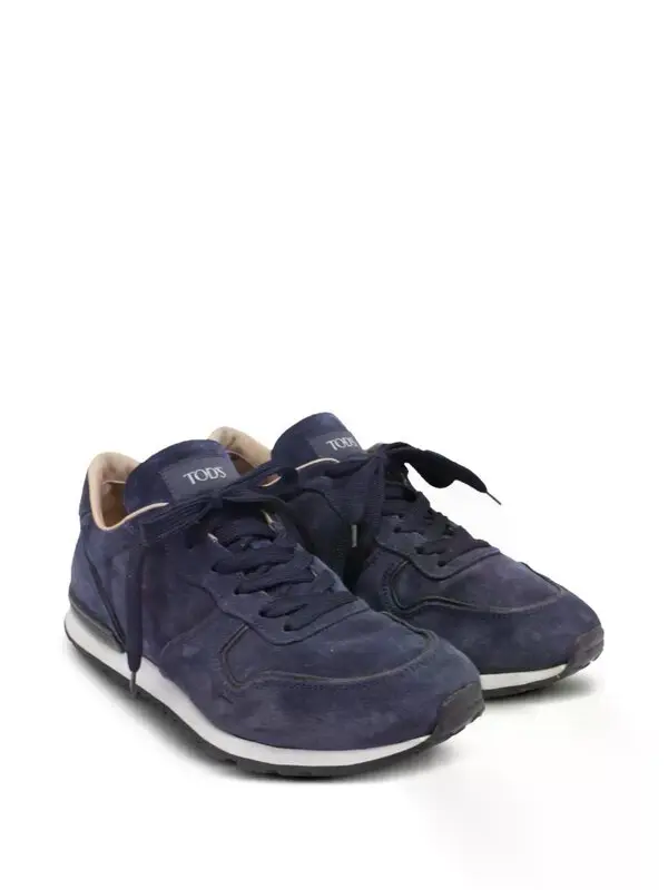 TOD'S Suede Lace-up Sneakers - Blue