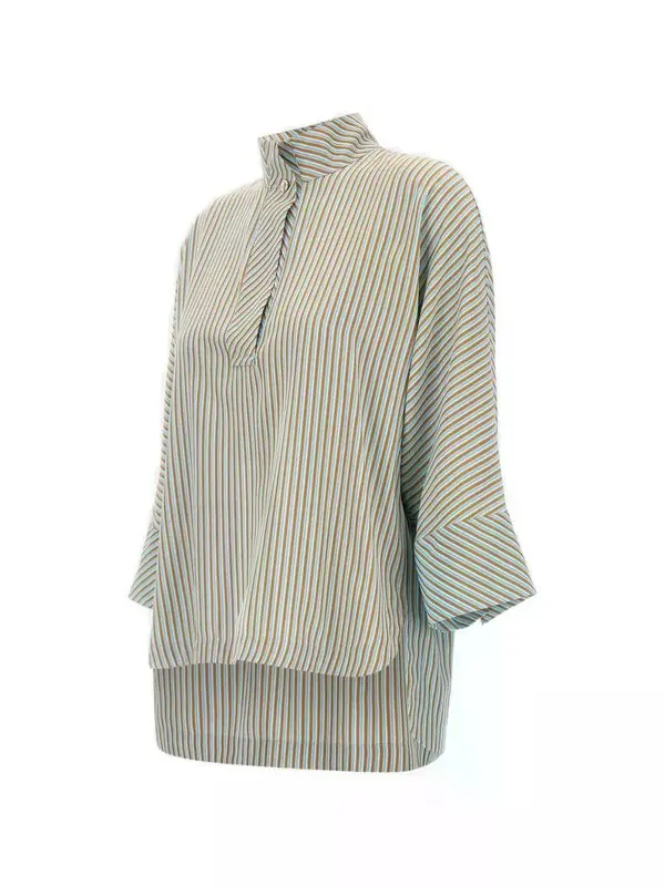 ELENA MIRÒ Striped Pattern Blouse