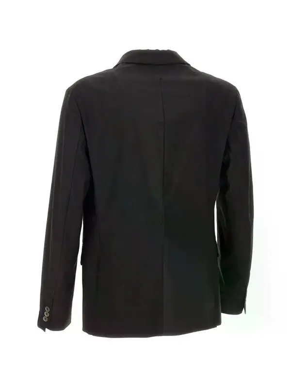 PAOLO PECORA Double-breasted Flap Pocket Blazer - Black