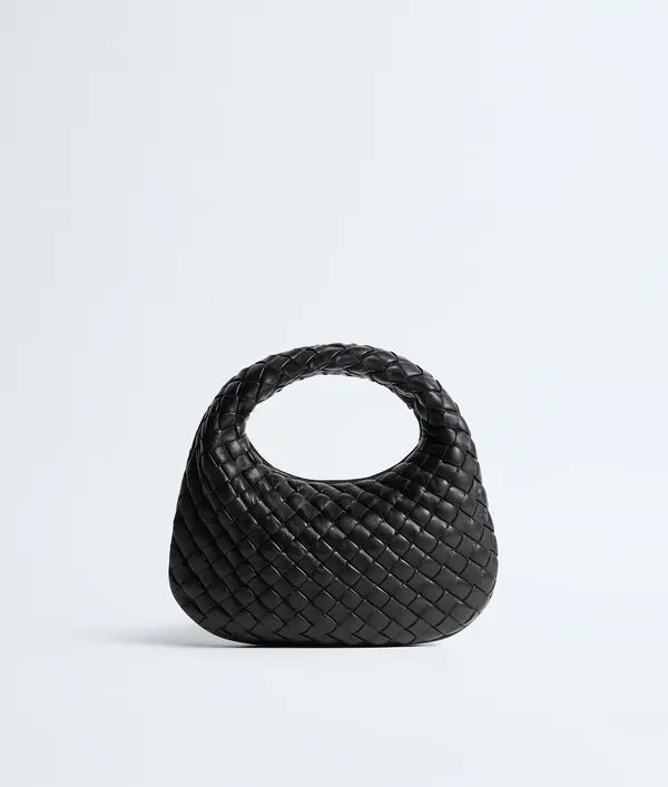 Bottega Veneta Baby Padded Intrecciato Top Handle Bag - Black