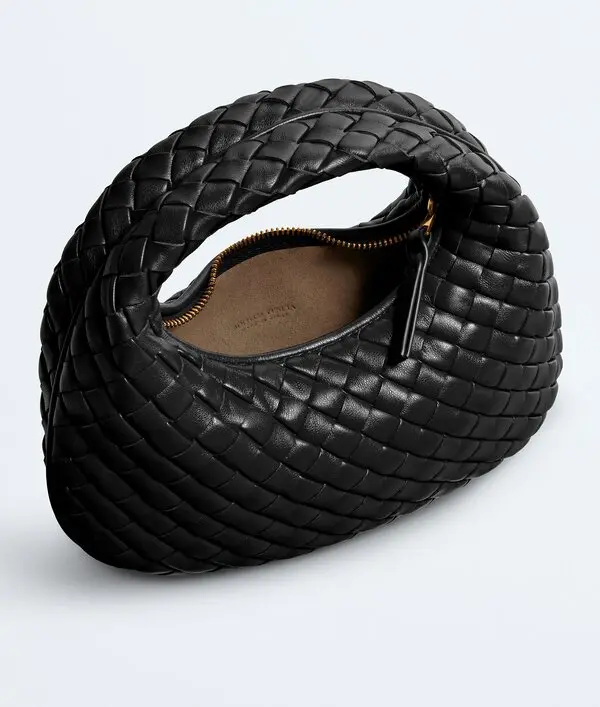 Bottega Veneta Baby Padded Intrecciato Top Handle Bag - Black