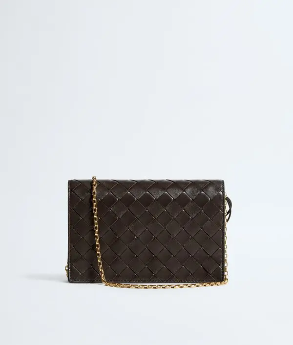 Bottega Veneta Andiamo Pouch On Chain - Fondant
