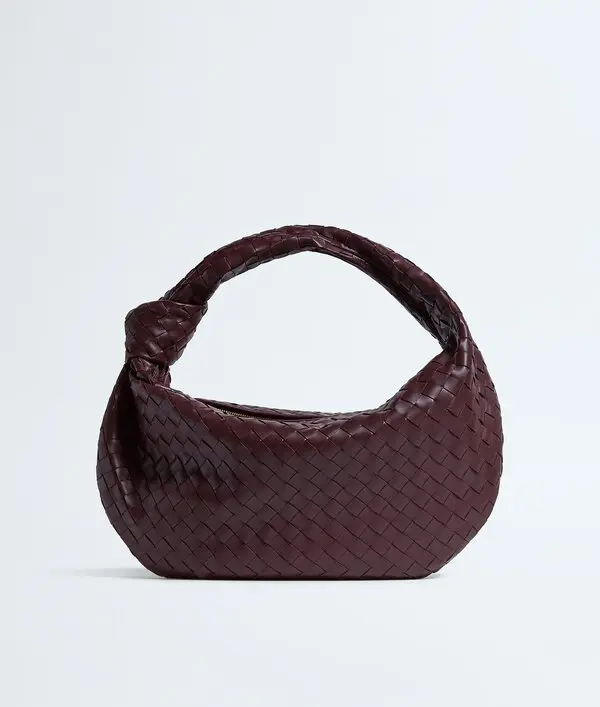 BOTTEGA  VENETA Intrecciato Leather Jodie Shoulder Bag - Deep Mahogany