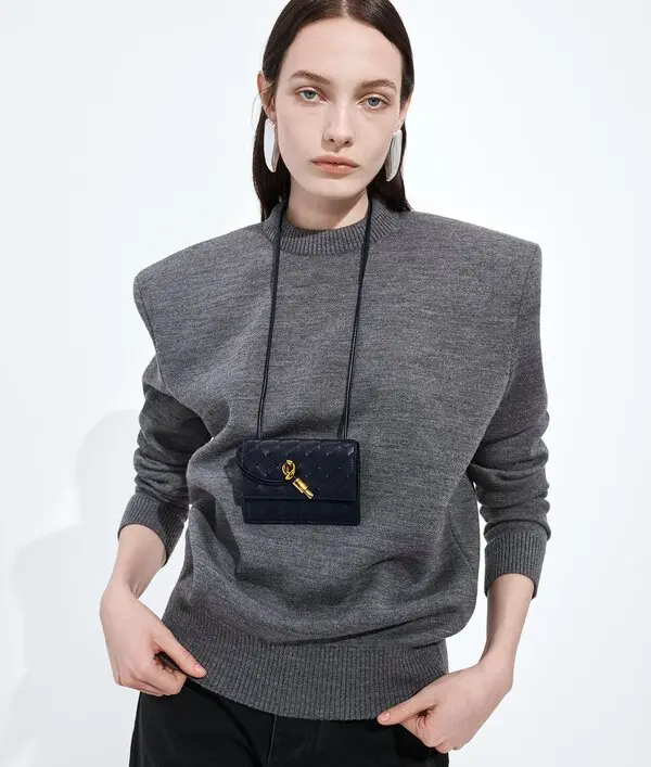 Bottega Veneta Andiamo Badge Holder - Midnight