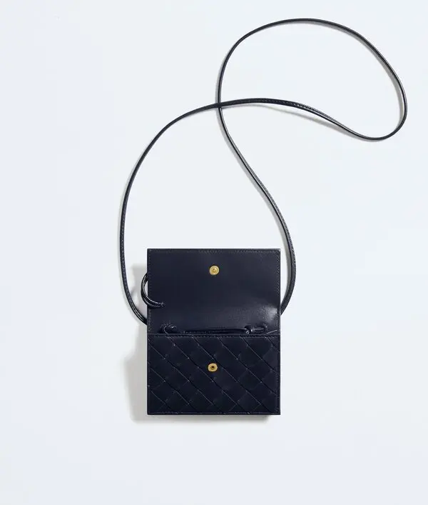 Bottega Veneta Andiamo Badge Holder - Midnight