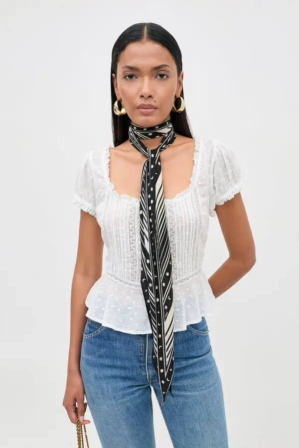 Rixo Sandi Top - White