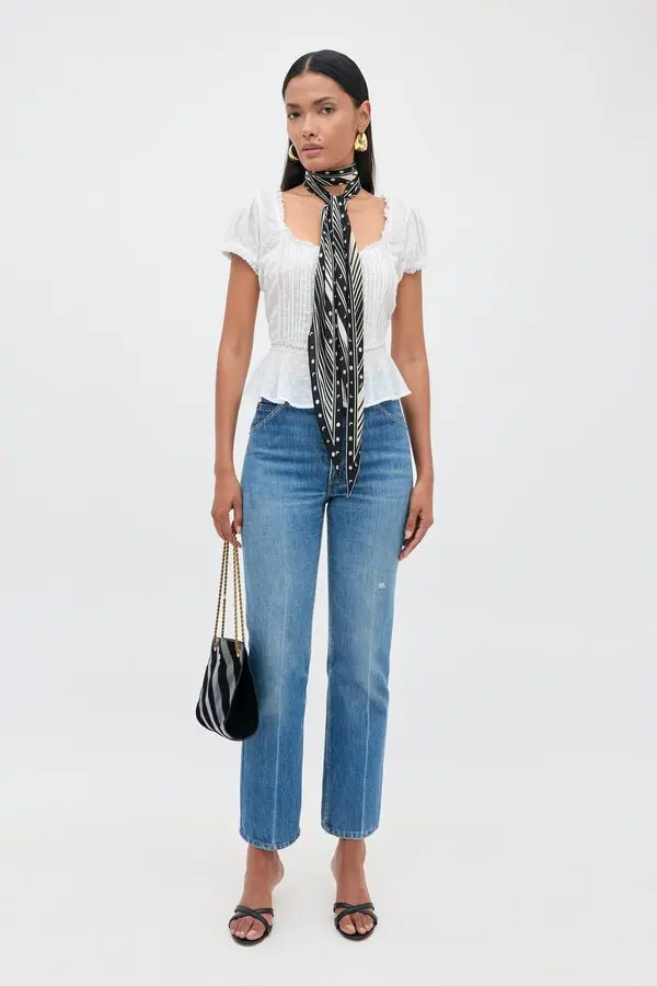 Rixo Sandi Top - White