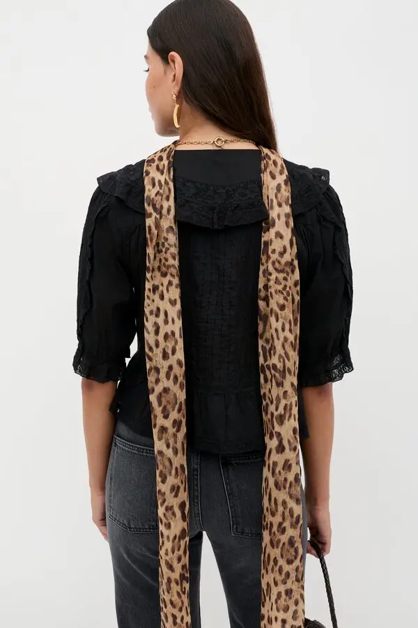 Rixo Ellery Puff-sleeve Top - Black