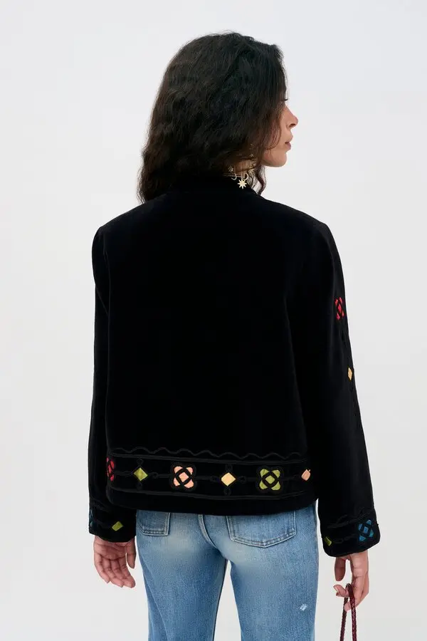 Rixo Viktoria Serino Applique Jacket