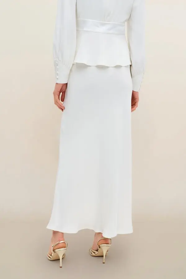 Rixo Joan Silk Midi Skirt