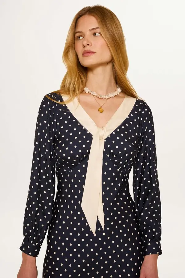 Rixo Lotta Polka Dot Deep Regular
