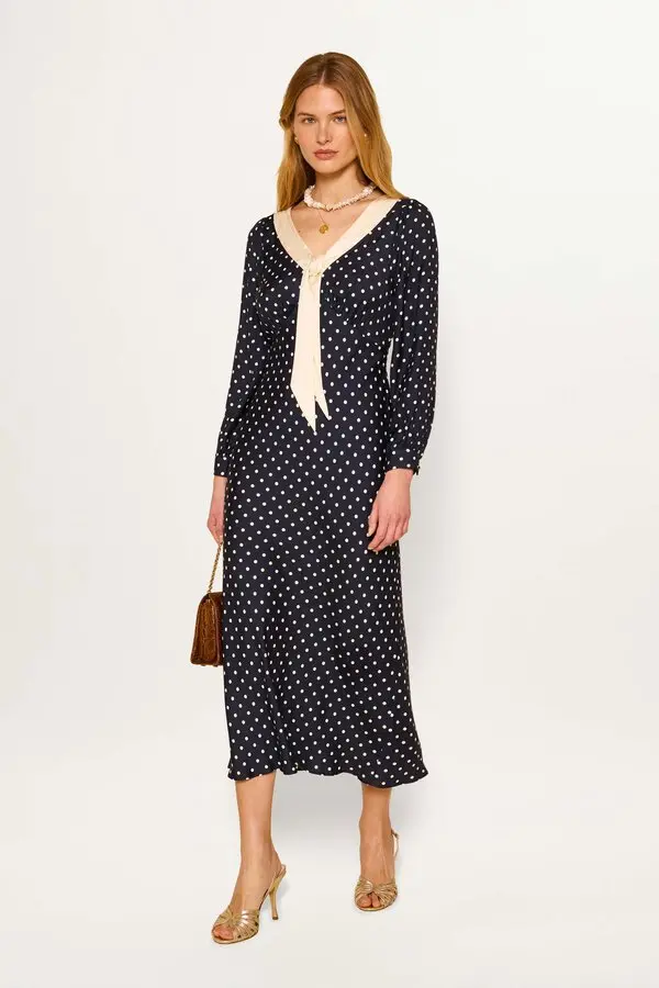 Rixo Lotta Polka Dot Deep Regular