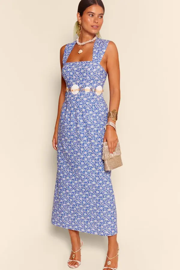 Rixo Lillianne Cotton Midi Dress