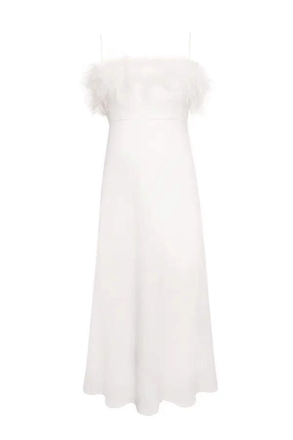 Rixo Selene Feather Midi Dress Regular