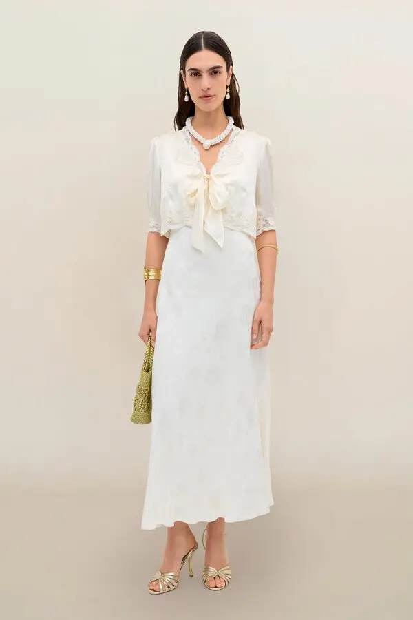Rixo Sandrine Poppy Dress - Ivory