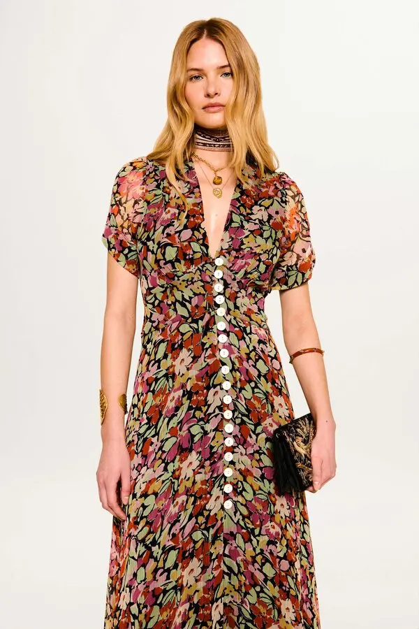 Rixo Novara Vintage Floral Dress
