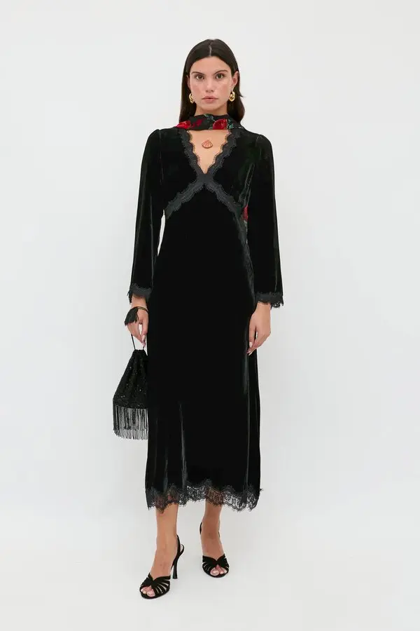 Rixo Alessi Regular Dress - Black