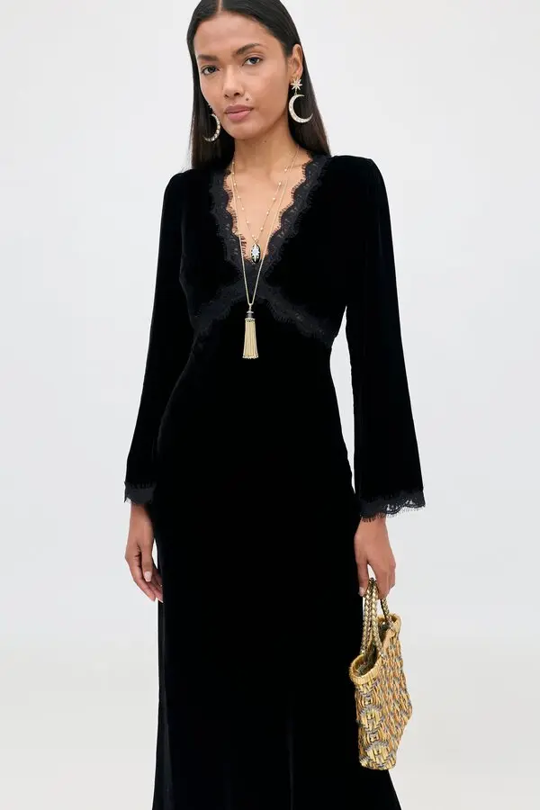 Rixo Alessi Regular Dress - Black
