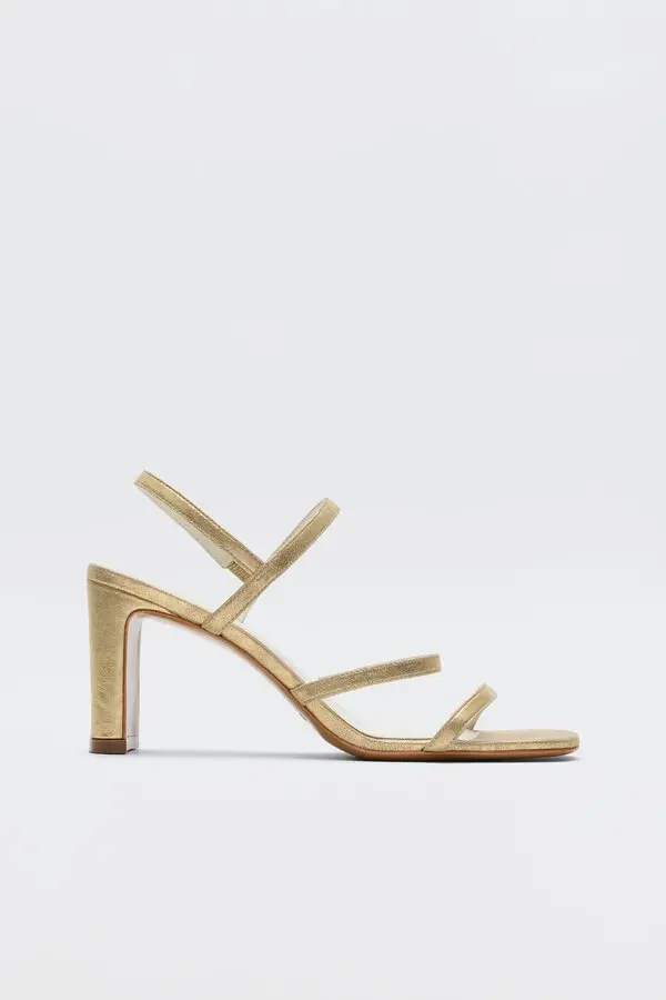 Rixo Ciervo Leather Sandals Regular - Gold