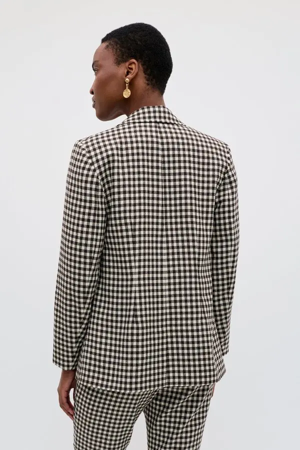 Rixo Italian Check Yarn Dyed Xander Jacket