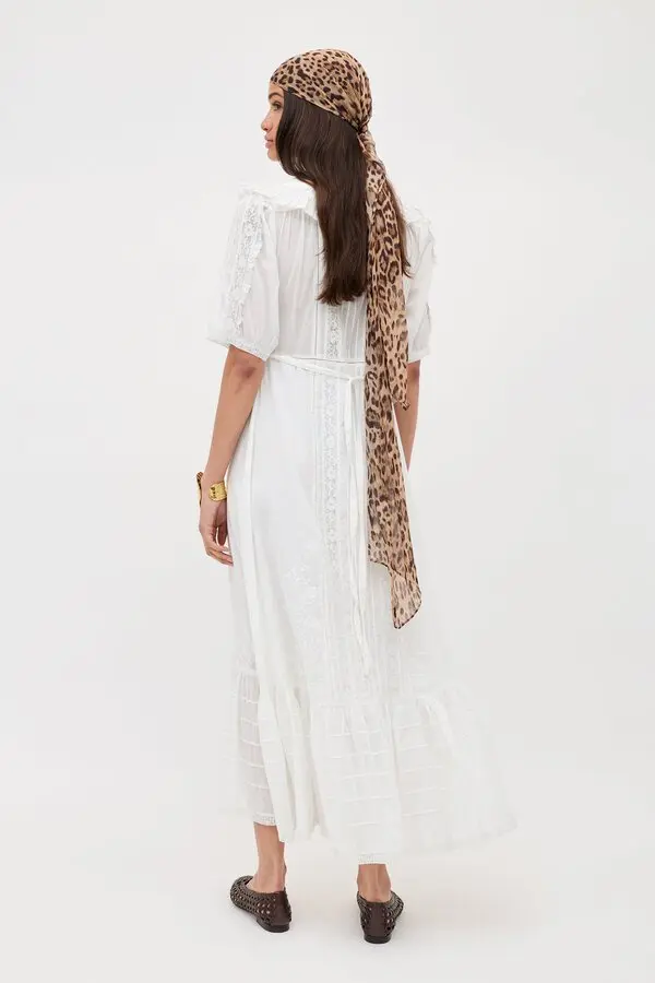 Rixo Edina Embroidered Blouse - White