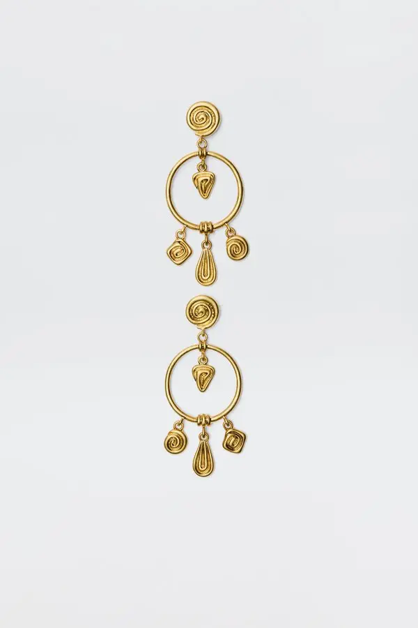 Rixo Thome Drop Earrings Regular - Gold