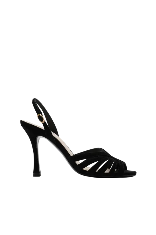 Rixo Mavi Leather Sandals - Black