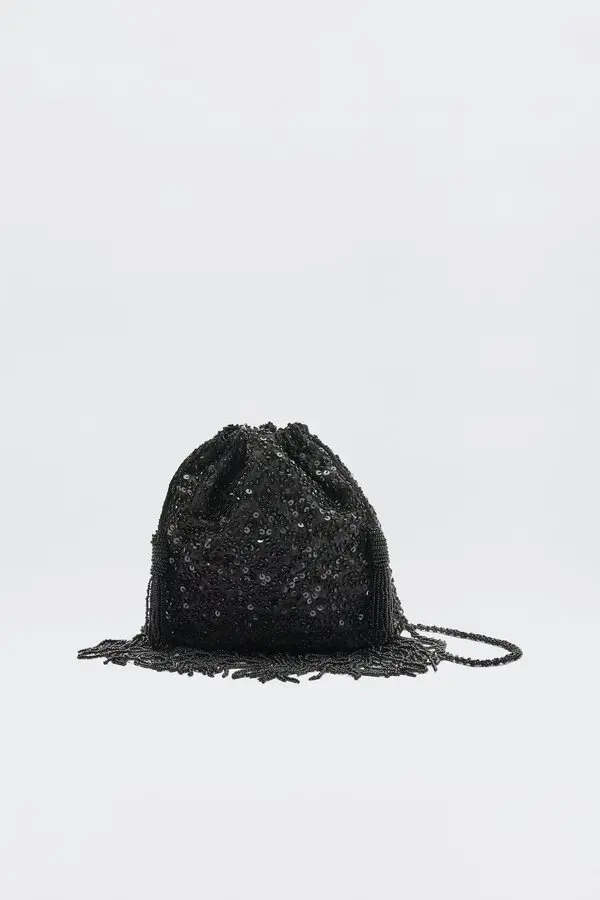 Rixo Orla Embellished Bag - Black