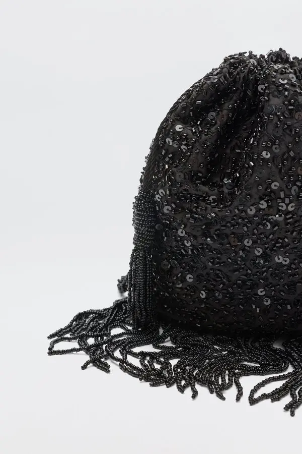 Rixo Orla Embellished Bag - Black