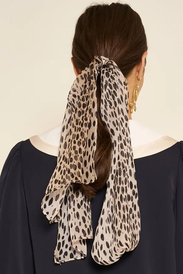 Rixo Julien Scarf Antelope Spot Black No Value Regular