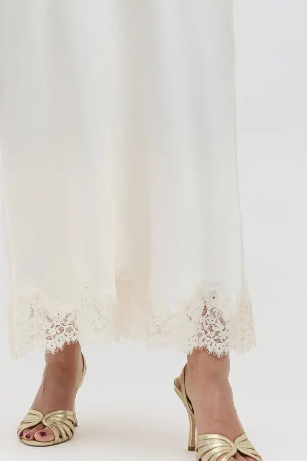 Rixo Matilde Slip Skirt - Ivory
