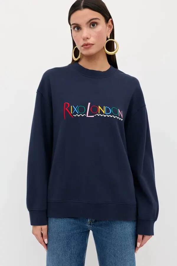 Rixo Blaze London Embroidery Regular - Navy