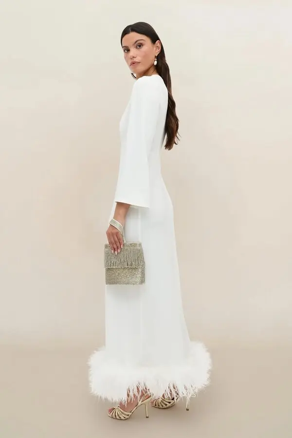 Rixo Mya Feather-hem Dress
