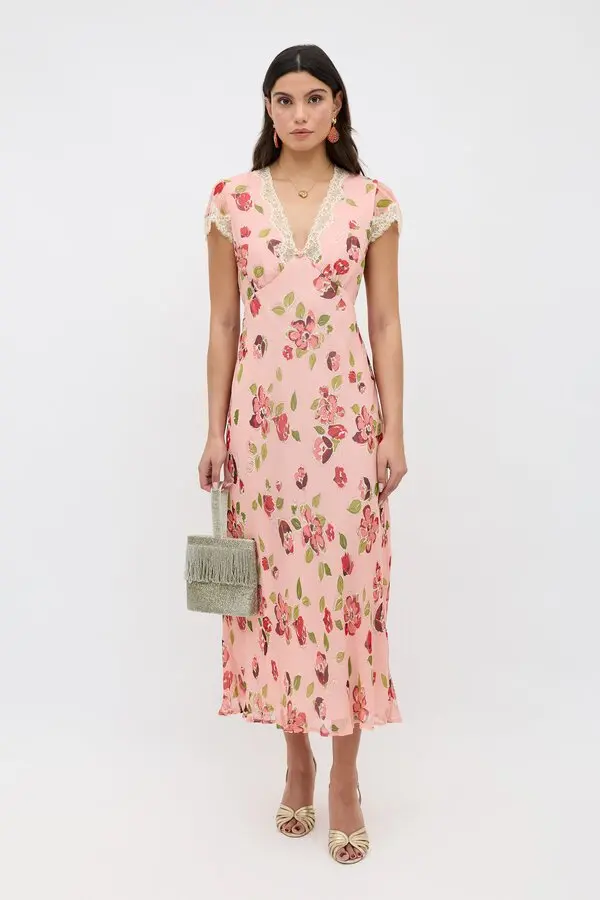 Rixo Clarice Kimmie Floral Regular - Pink