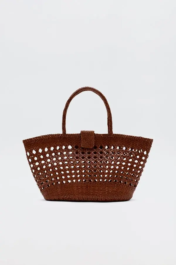 Rixo Lucine Leather Bag - Brown