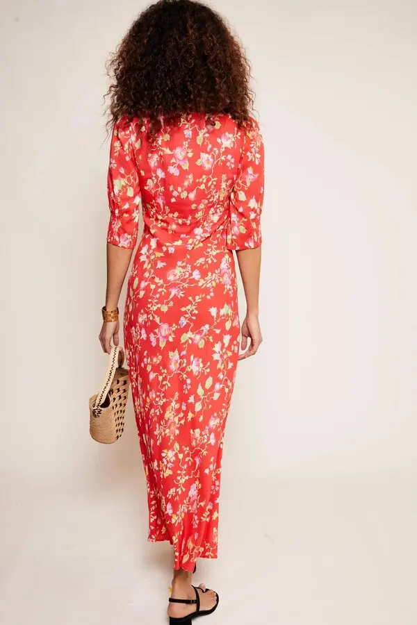 Rixo Alida Waterblossom Midi Dress