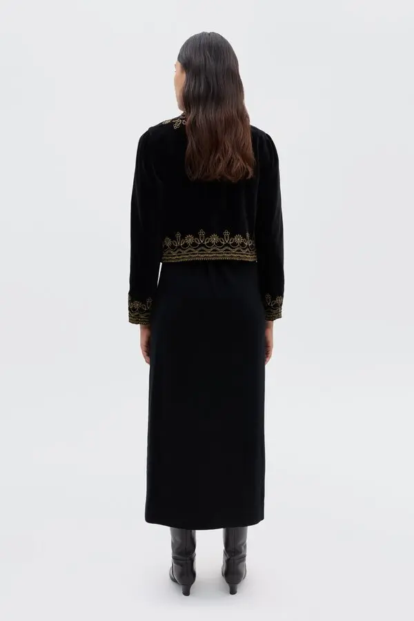 Rixo Denver Soutache Velvet Jacket