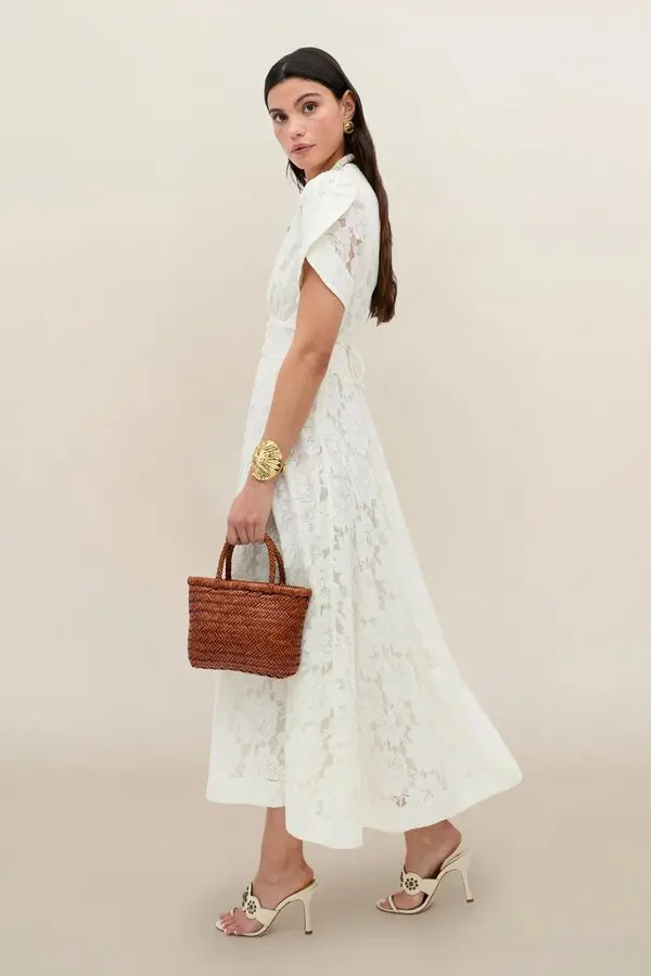Rixo Novara Midi Dress - Ivory