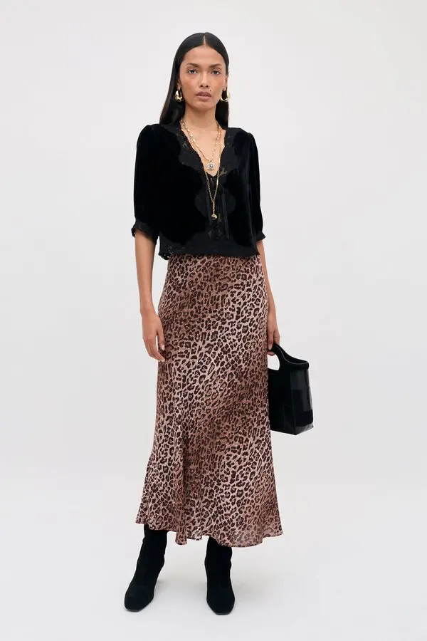 Rixo Ursula Velvet Midi Top Regular