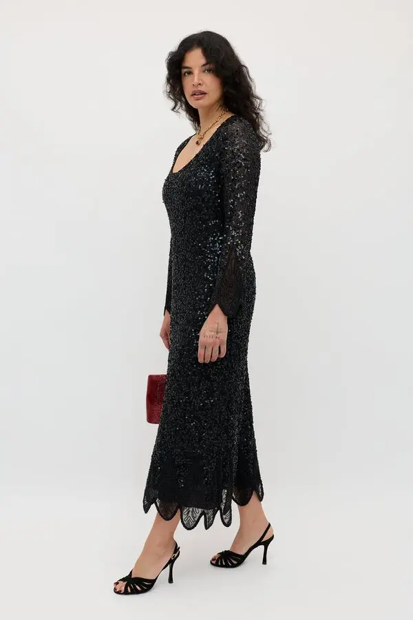 Rixo Noraya Florence Embellished Dress